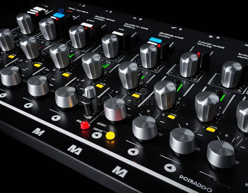 A Black and Silver Electronic Device with a Green Button on the Left ...