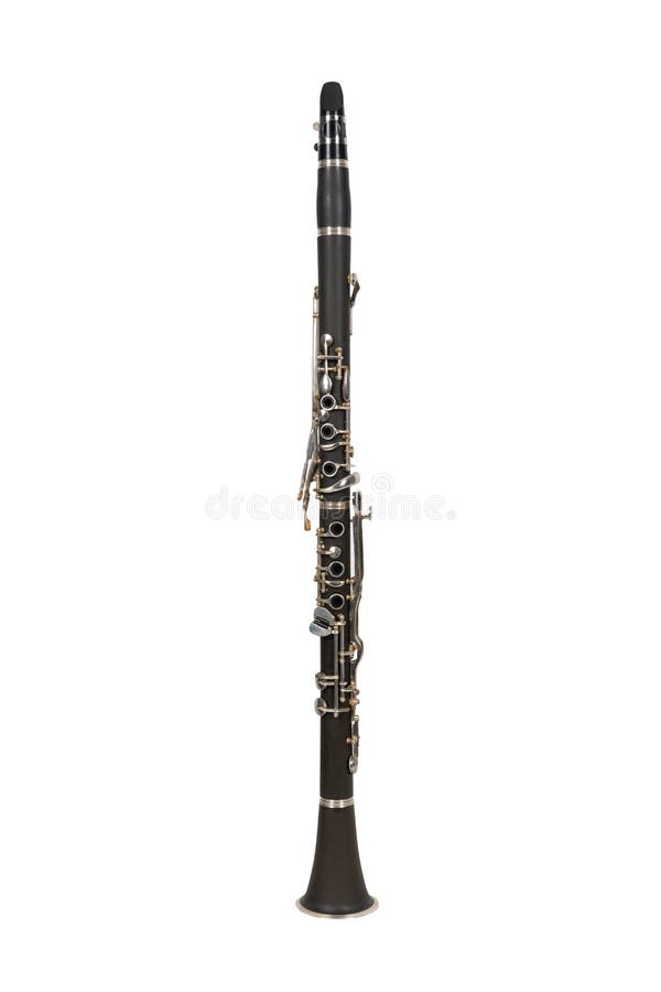 Black and Silver Flute Isolated on White Background Stock Photo - Image ...