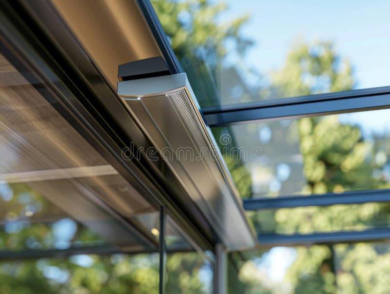 A Black and Silver Heating System is Installed on the Ceiling of a Room ...