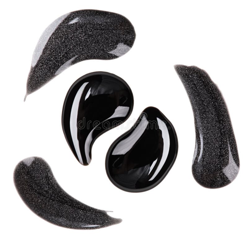 Black Nail Polish (enamel) Spiral Sample Stock Image - Image of pattern ...