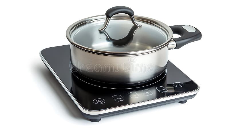 Black Silver Pot Sits Stove Top Stock Photos - Free & Royalty-Free ...