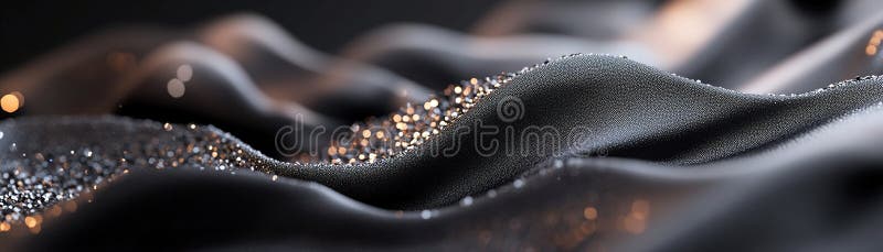 Black and Silver Sequins Create Graceful Patterns on a Matte Backdrop ...