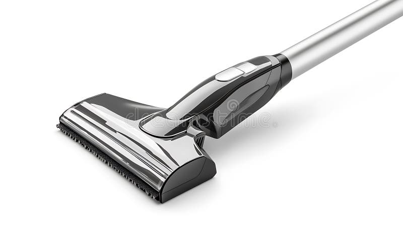 A Black and Silver Vacuum Cleaner with a Long Handle Stock Image ...