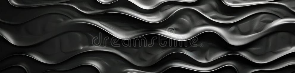 A Black and Silver Wave Pattern Stock Photo - Image of motion, black ...