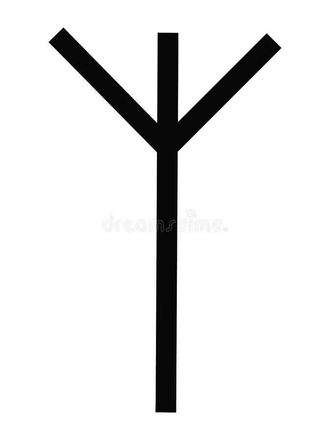 Futhorc Runes Letter of Eolh X Stock Vector - Illustration of germany ...