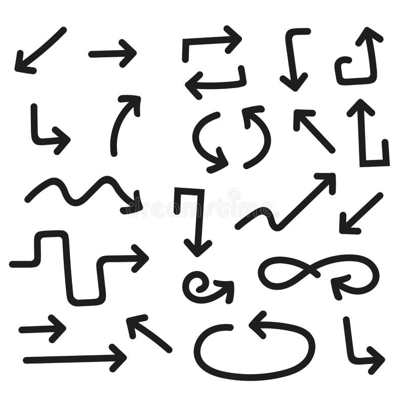 Black Simple Arrows. Web Icons Stock Vector - Illustration of pointer ...