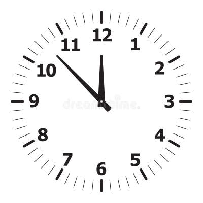Black simple clock stock vector. Illustration of round - 48535087