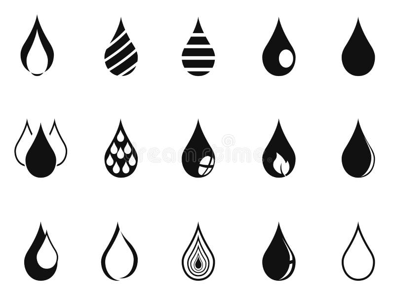 Drop icons. stock vector. Illustration of sign, rain, drop - 6013662