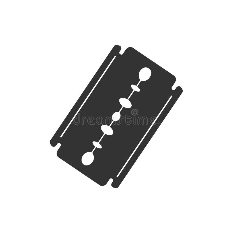 Simple Razor Icon with Shadow Stock Vector - Illustration of hair ...