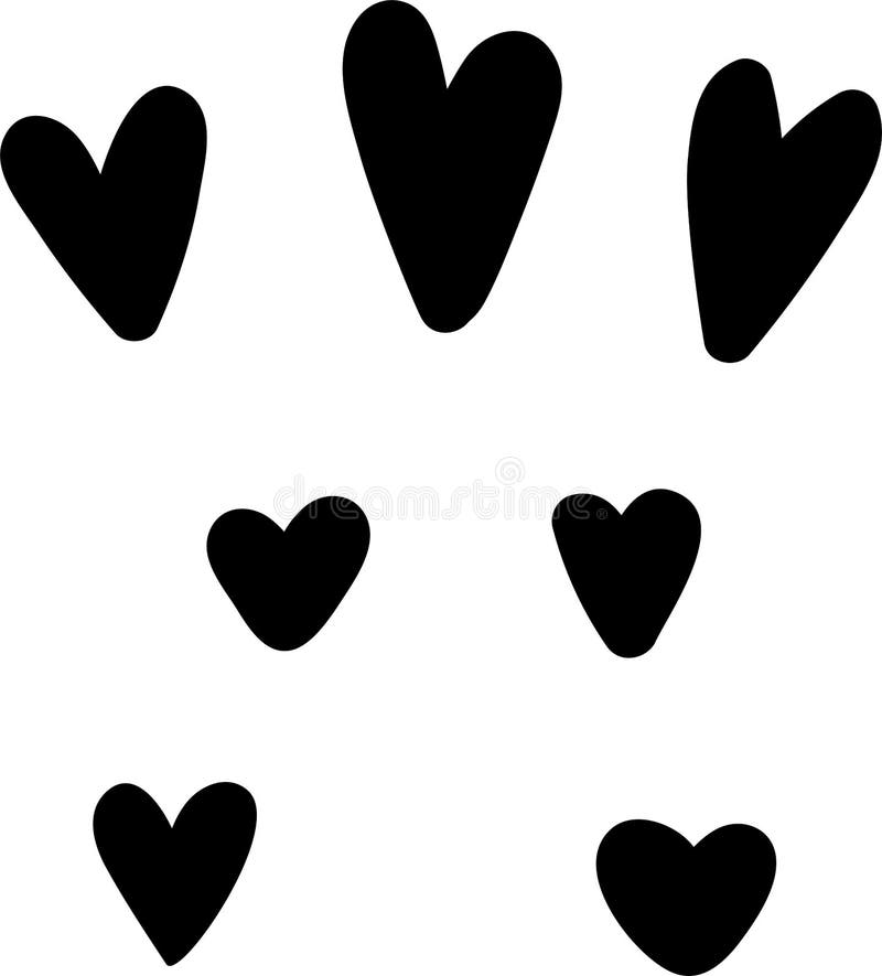 Black Simple Vector Graphic Elements Set Drawn Stock Vector ...