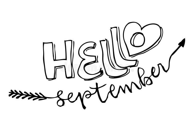 Black Simple Vector Hand Draw Sketch Lettering, Point To Right Path ...