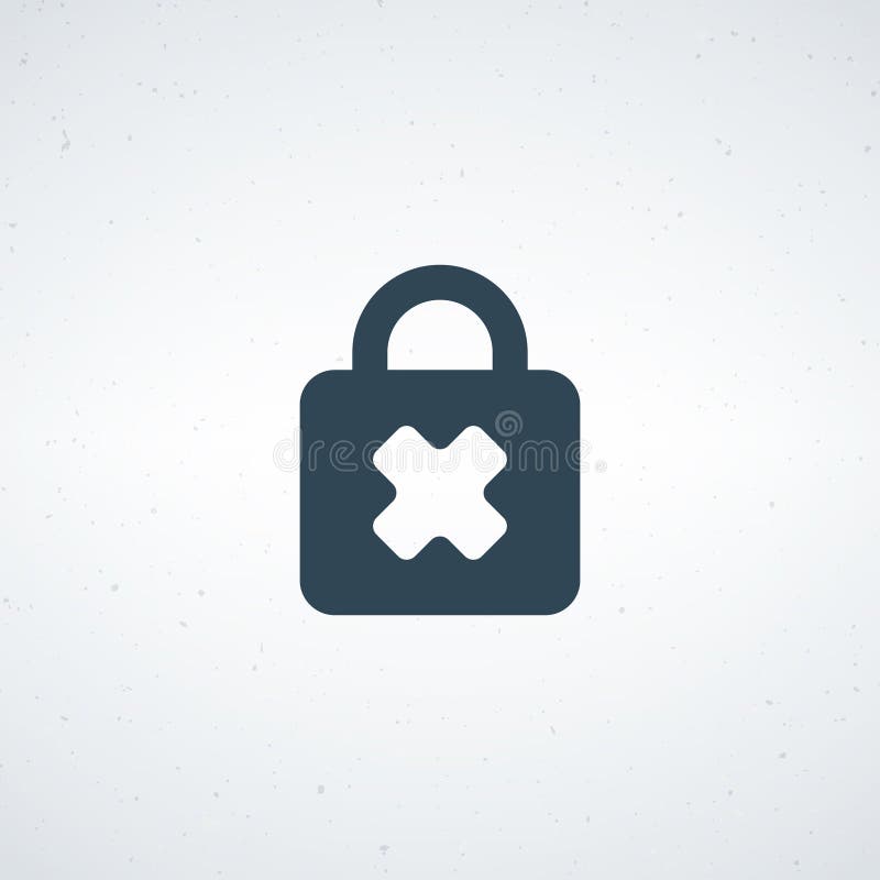 Black Single Lock with Password Protection. Closed Lock. Stock Vector ...