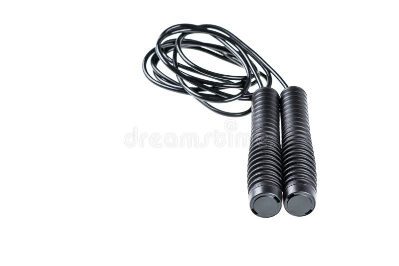 Black Skipping rope stock image. Image of vitality, black - 15182115