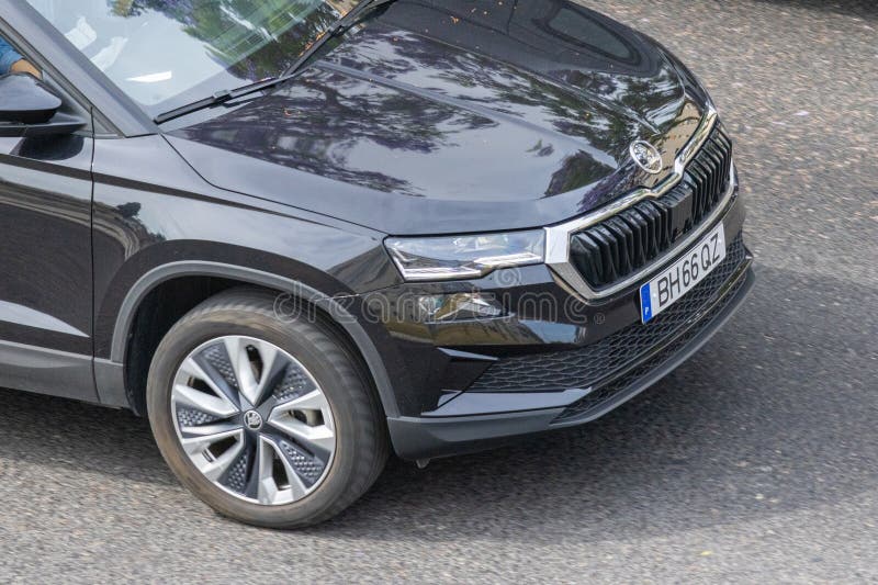 Black Skoda Kamiq Driving on Asphalt Road Editorial Stock Photo - Image ...
