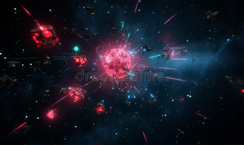 Black Sky Space Galaxy World Wall Stock Illustration - Illustration of ...