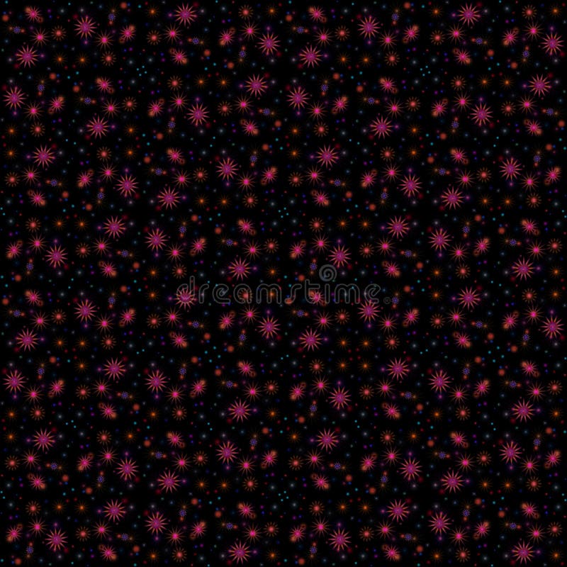The Black Sky Witn Pink Stars, Texture Stock Illustration ...