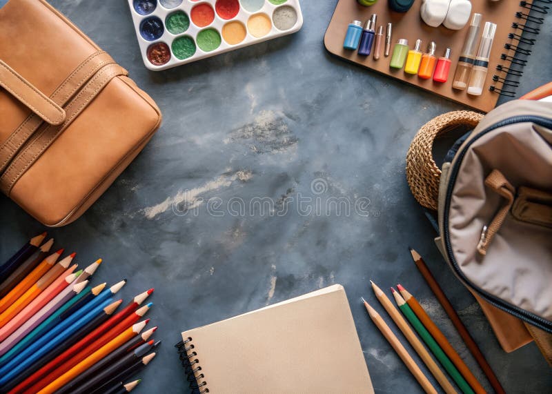 Black Slate Background, Around the Attributes of a School Environment ...