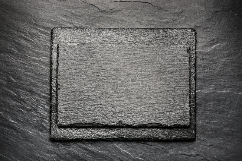 Black Slate Board for Serving with Copy Space Stock Image - Image of ...