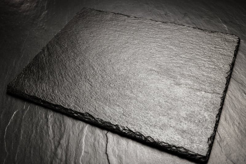 Black Slate Board for Serving with Copy Space Stock Image - Image of ...