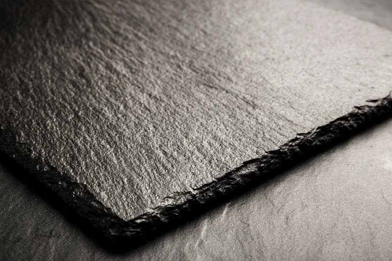 Black Slate Board for Serving with Copy Space Stock Image - Image of ...