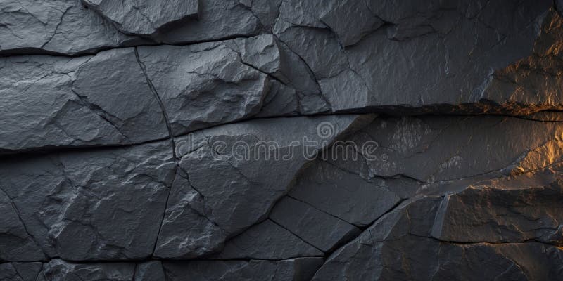 Black Slate Rock Background Texture with a Rough and Uneven Surface ...