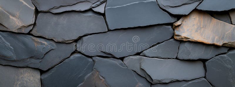 Black Slate Rock Texture Background with Irregular Shapes and Natural ...
