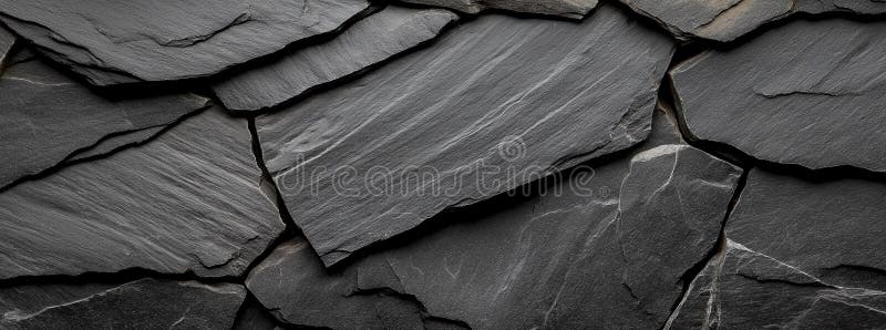 Black Slate Rock Texture Background with Layered Patterns and Natural ...