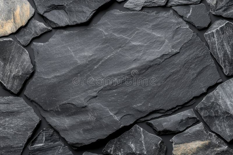 Black Slate Stone Texture Background Forming an Abstract Pattern Stock ...