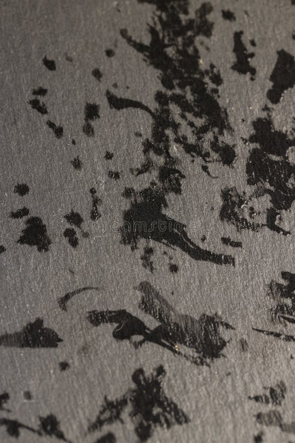 Black Slate Surface for Serving in Drops of Water Stock Image - Image ...