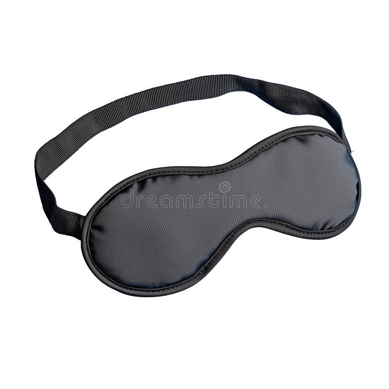 Black Sleep Mask with Adjustable Strap on Transparent Background Stock ...