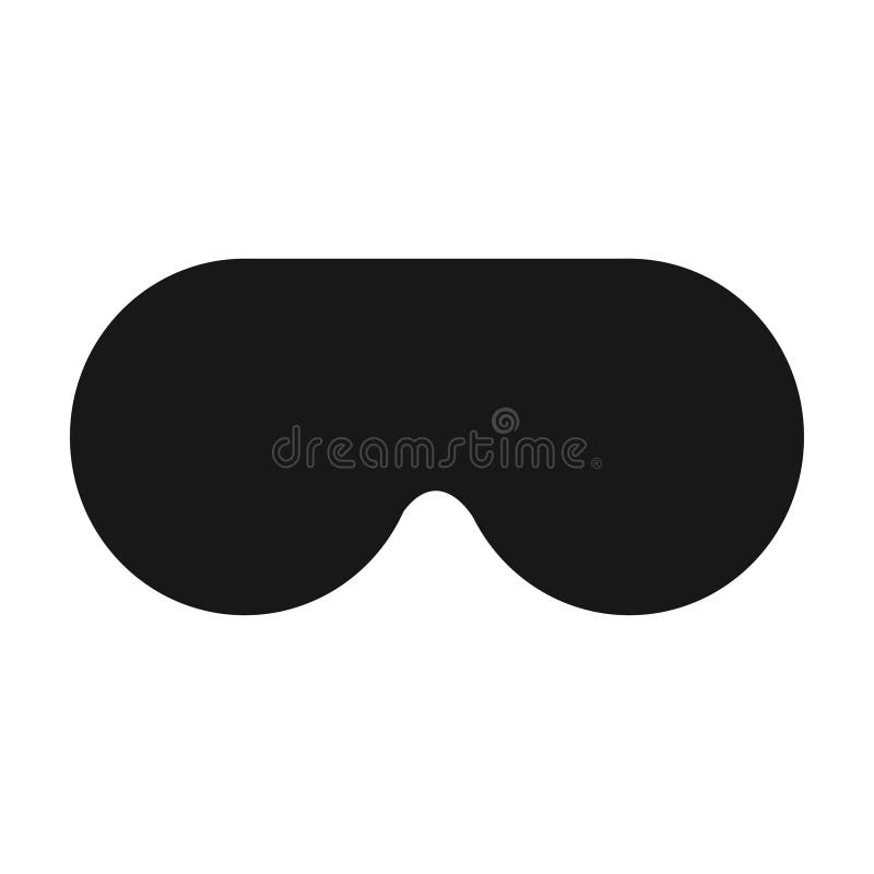 Black Eye Sleep Mask Logo Isolated on White Background. Stock Vector ...