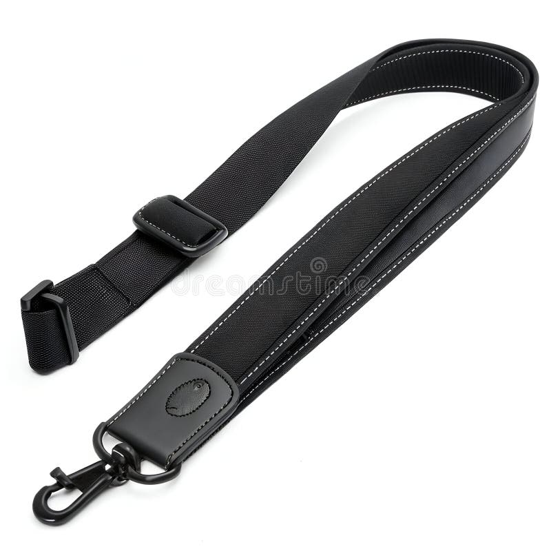 Black Sling Bag Strap Isolated on White Background Stock Illustration ...