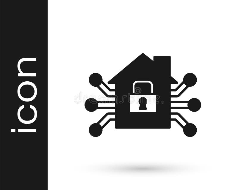 Black Smart Home Icon Isolated on White Background. Remote Control ...