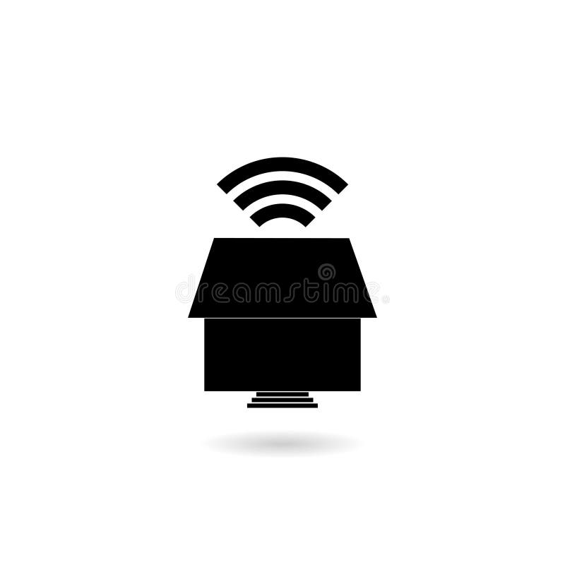 Black Home Roof Icon, Real Estate Symbol Stock Illustration ...