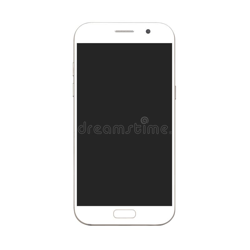 Black Smart Phone with Blank Screen Isolated on White Stock Image ...