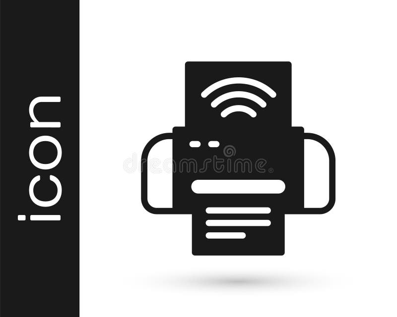 Smart Printer Icon. Wireless Connection Sign for Web, Mobile Apps and ...