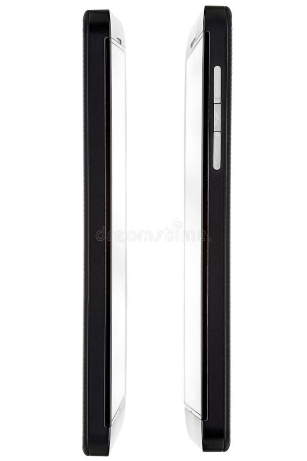 Always in Touch. Side View of Handsome Bearded Man in Suit Pulling His ...