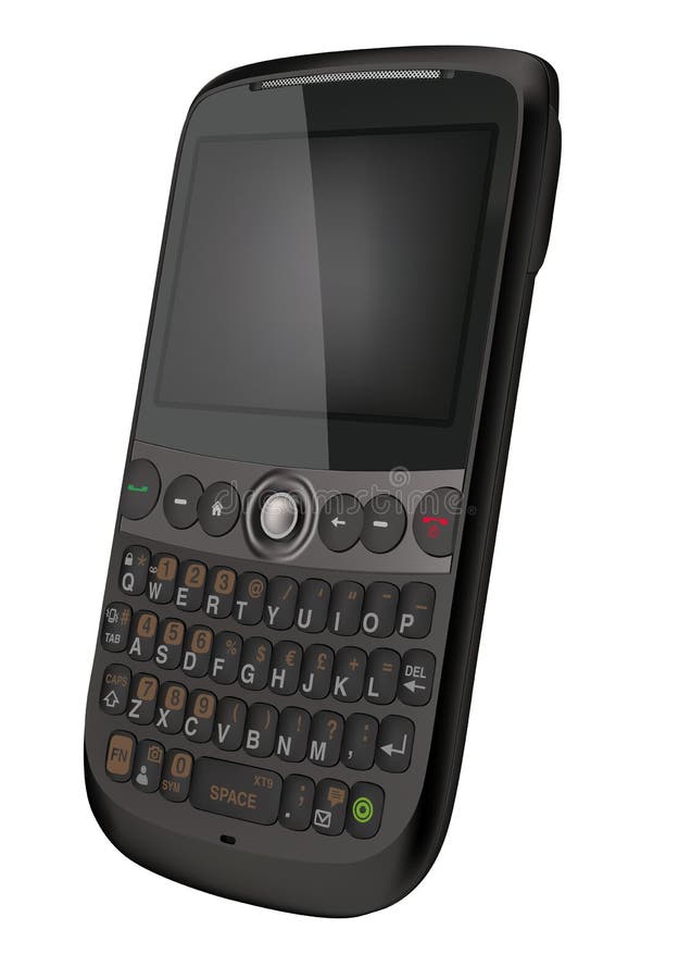 PDA Phone Vector Illustration Stock Vector - Illustration of battery ...