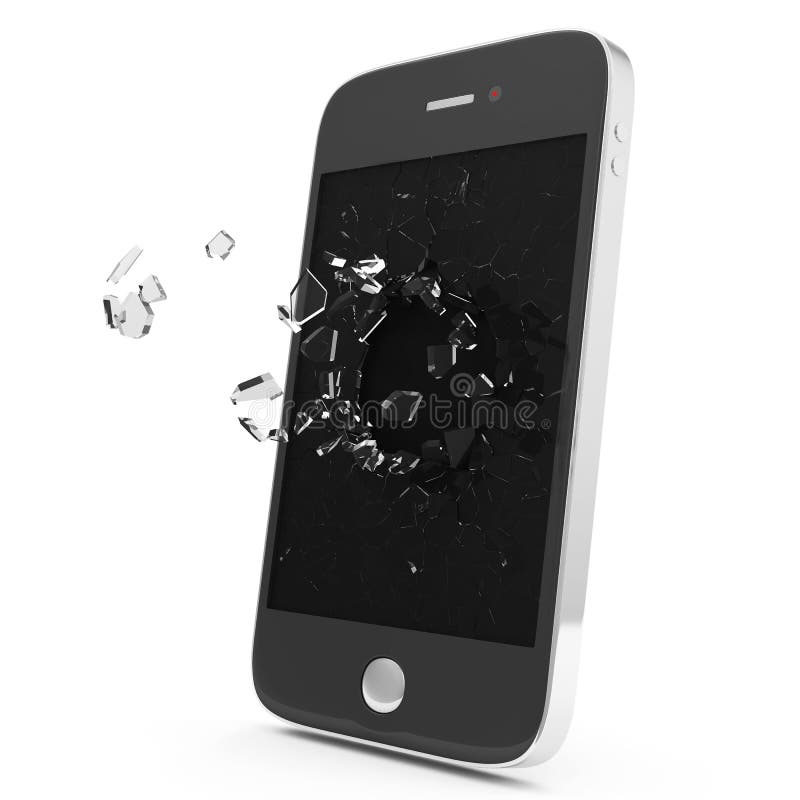 Black Smartphone with Broken Display Stock Illustration - Illustration ... Black Smartphone with Broken Display Stock Illustration - Illustration ...