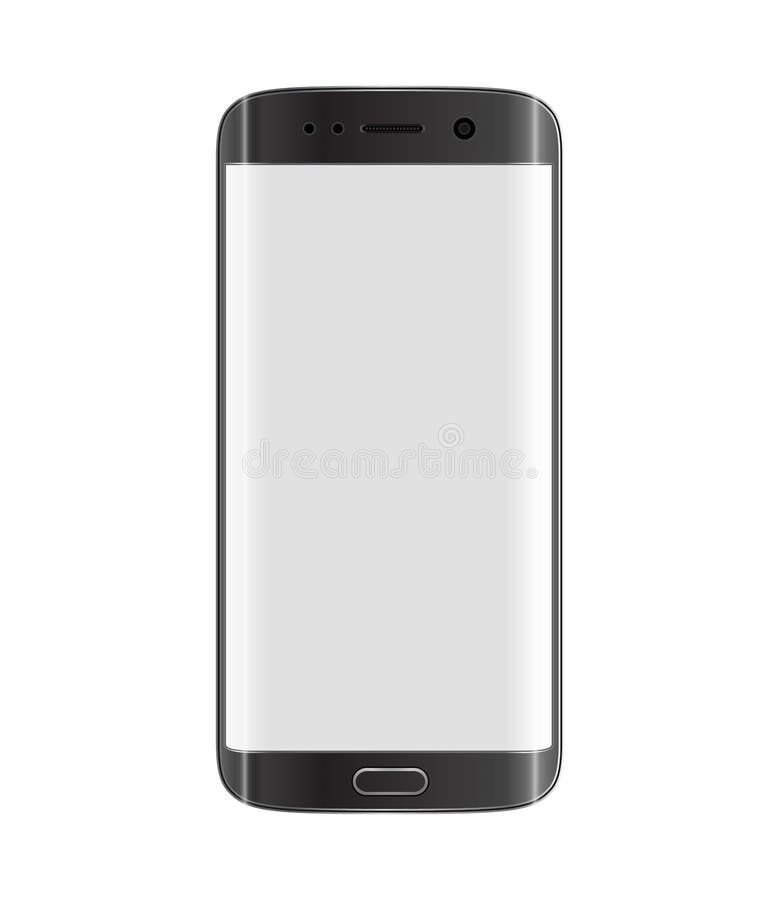 Black Smartphone with Edge Display Design Stock Vector - Illustration ...