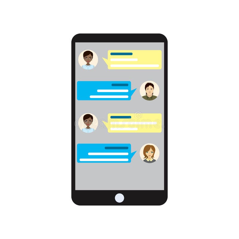 Simple People Design Texting Stock Illustrations – 105 Simple People ...