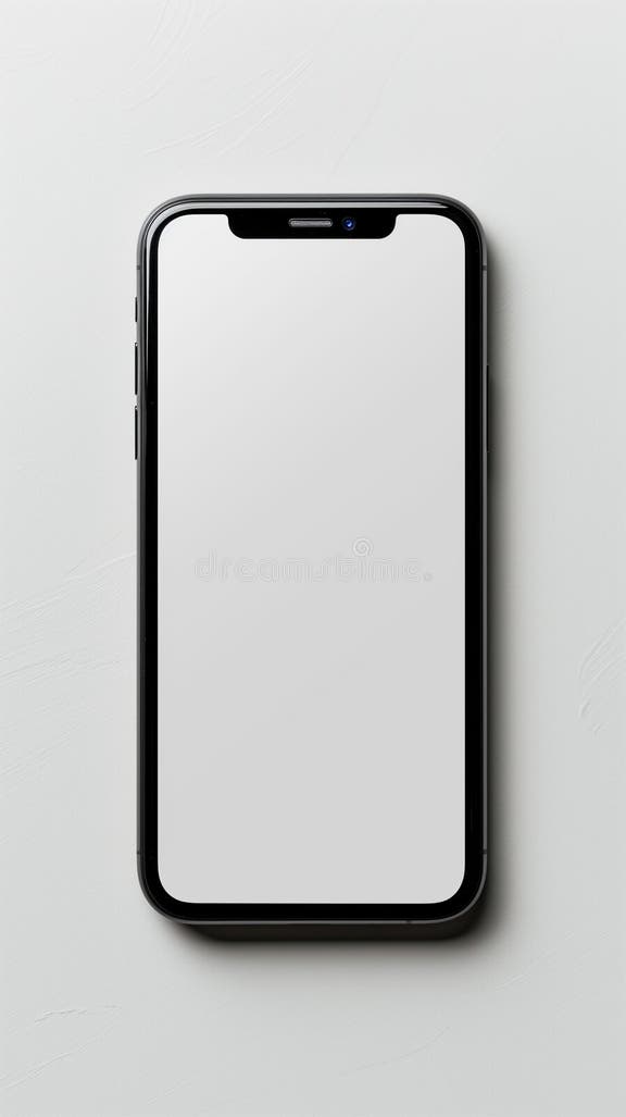 Black Smartphone on a Minimalist White Background, Ready for ...