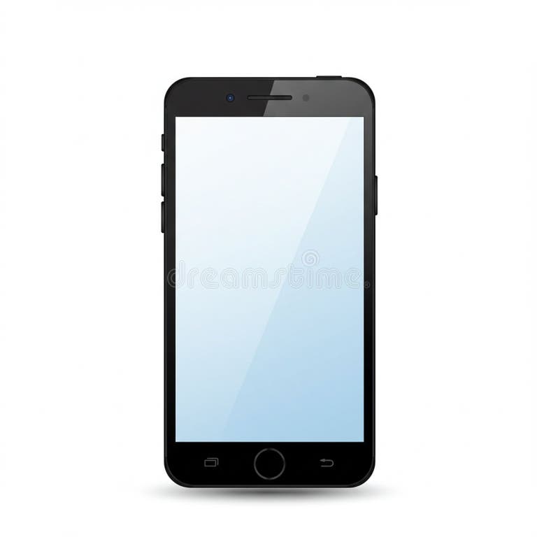 Black Smartphone with a Rectangular Shape and a Large Touchscreen ...