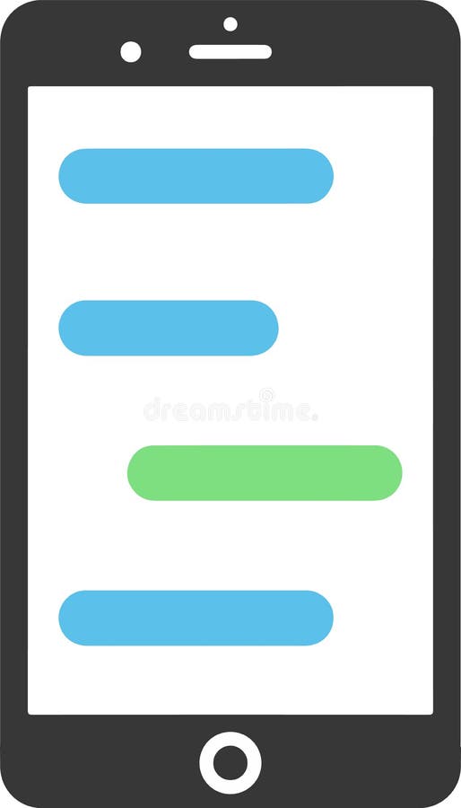 Black Smartphone with White Screen, Menu Button and Camera, Vector ...