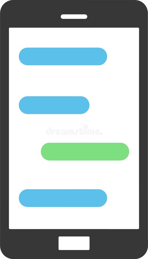 Black Smartphone with White Screen, Menu Button and Camera, Vector ...