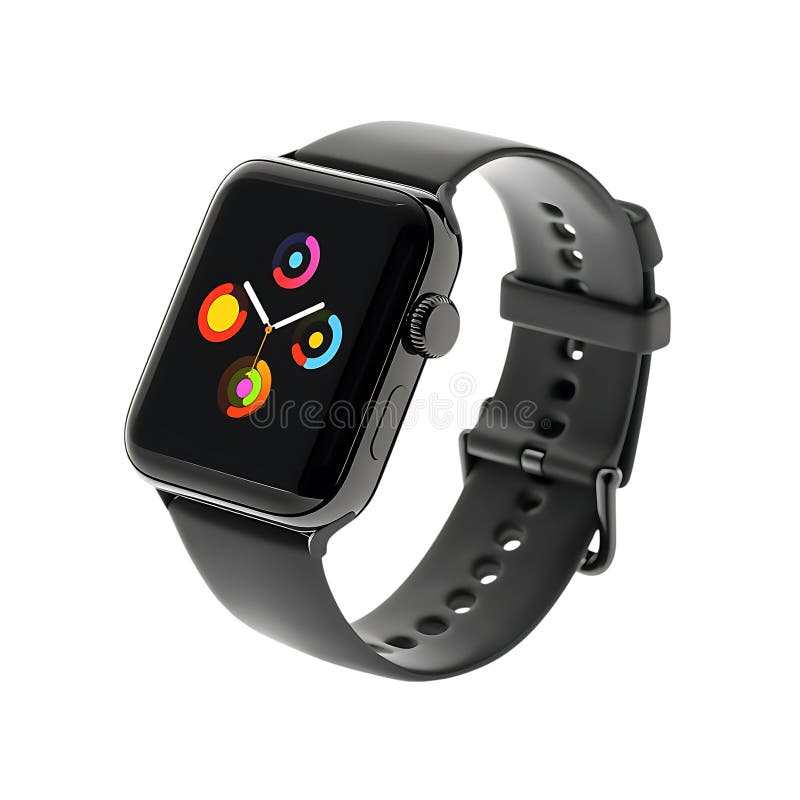 Black Smartwatch with Customizable Digital Display for Fitness Tracking ...