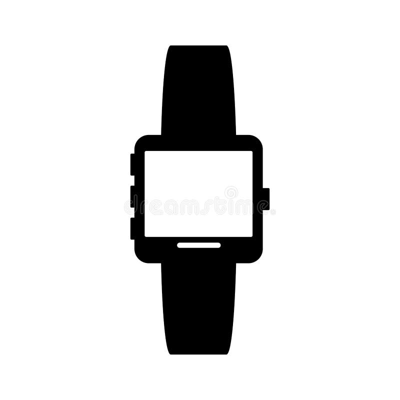 Black Smartwatch Image Design Stock Illustration - Illustration of ...