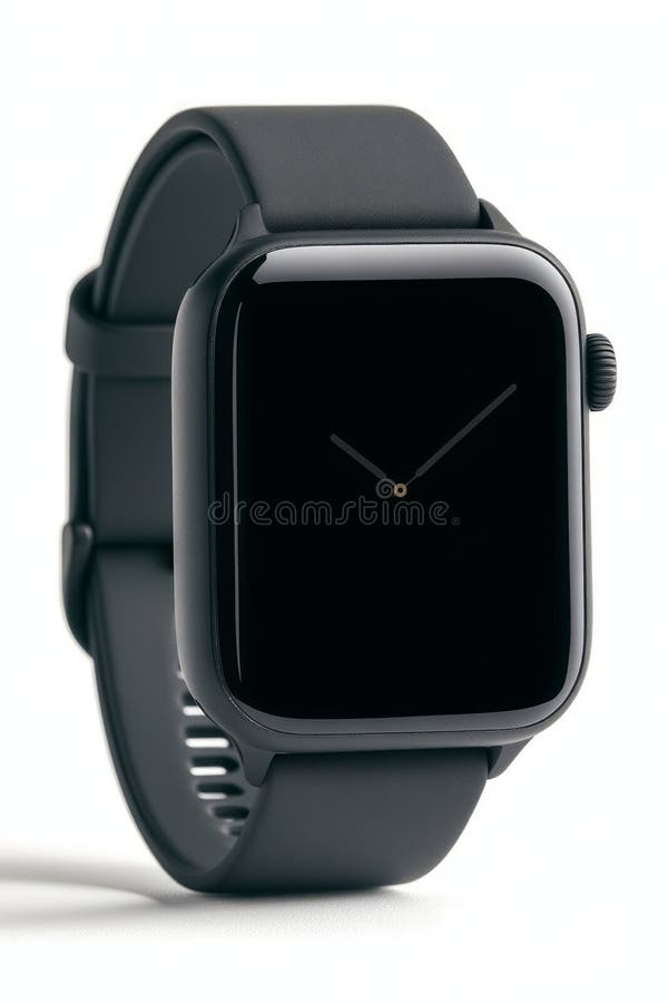 A Black Smartwatch with a Smooth, Glossy Finish and Minimalistic ...