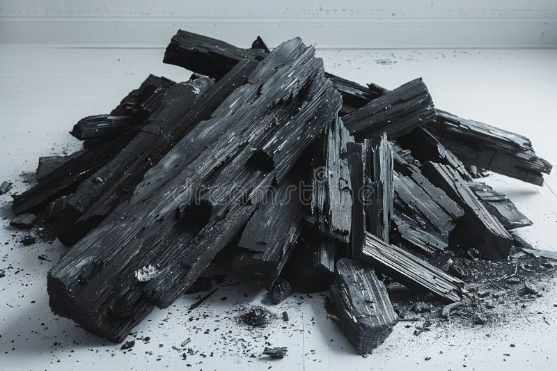 Black Smashed Wood Logs on the Floor, High Quality, High Resolution ...