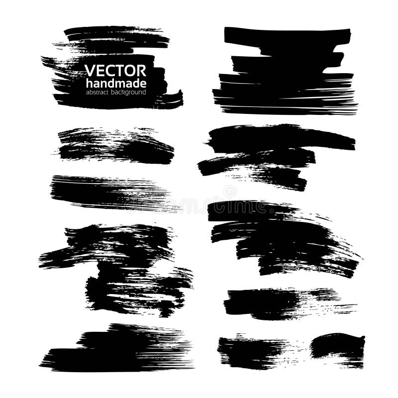 Black smears and spots stock vector. Illustration of hand - 100042907